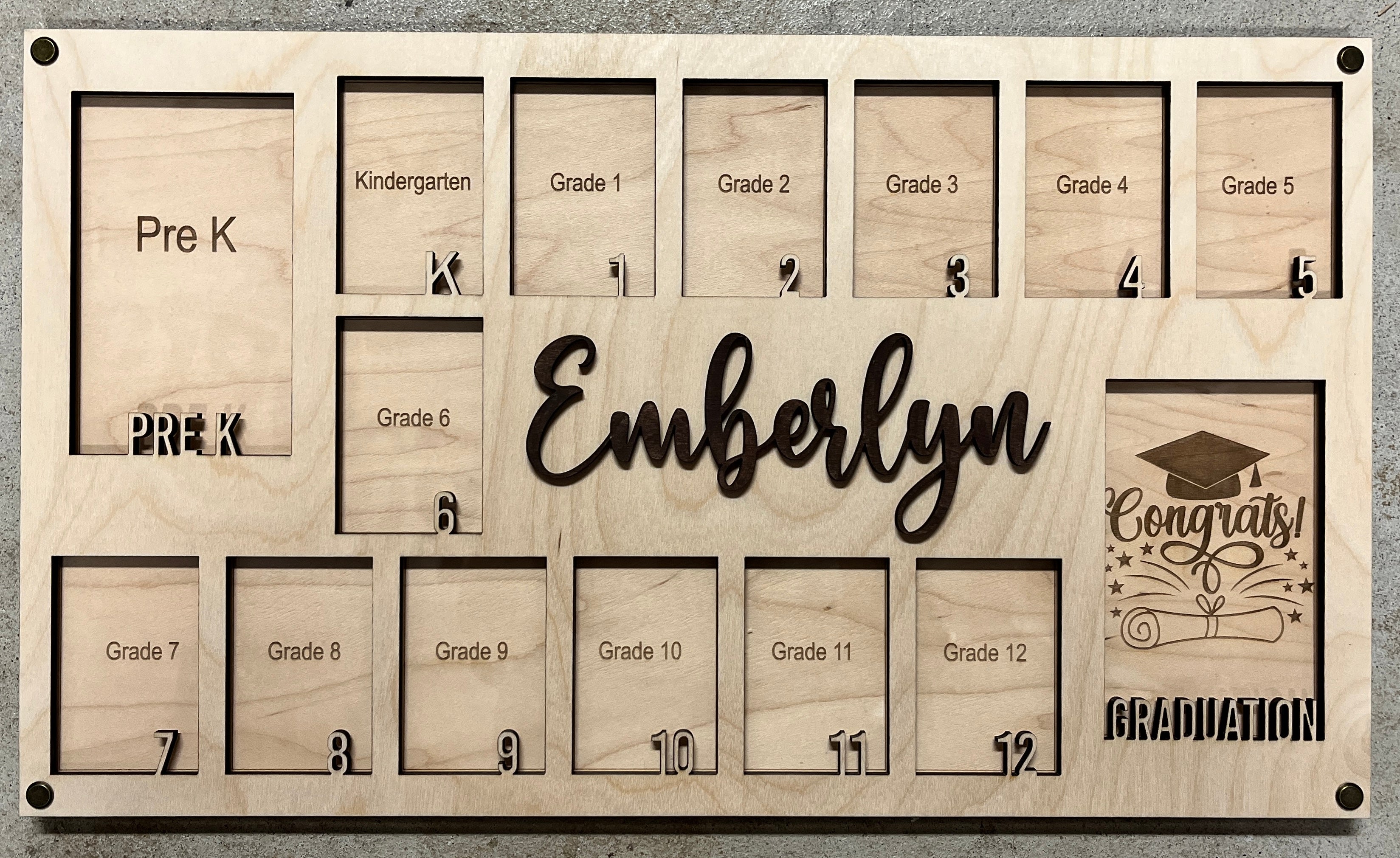 Pre K to Graduation School Picture Frame – Wonderfully Made Gifts